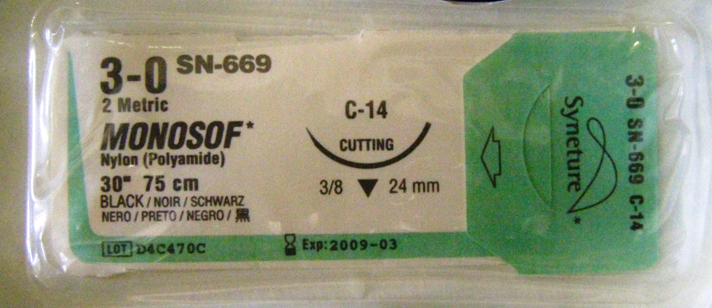 medsurplusonline -3-0 Monosof C-14 Cutting