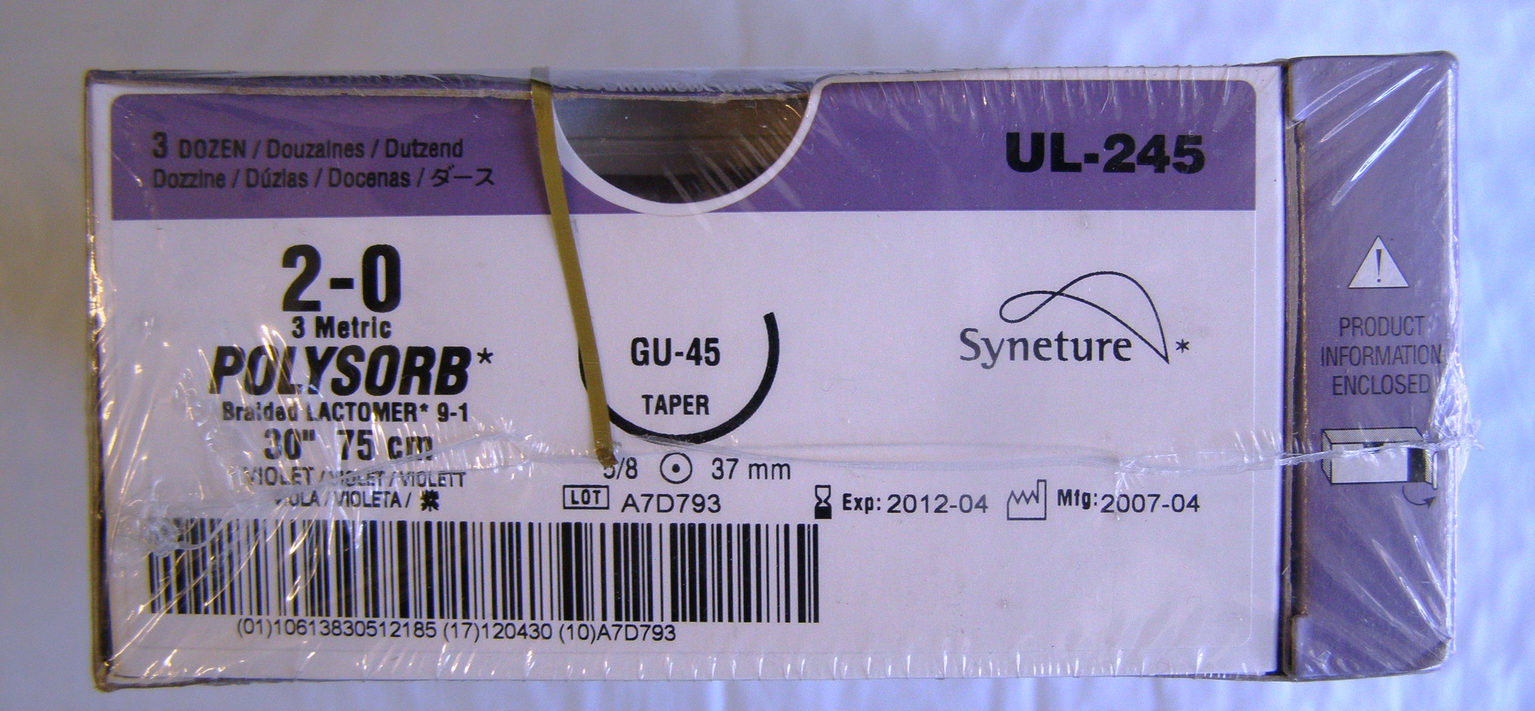 medsurplusonline -2-0 Polysorb* GU-45 Taper