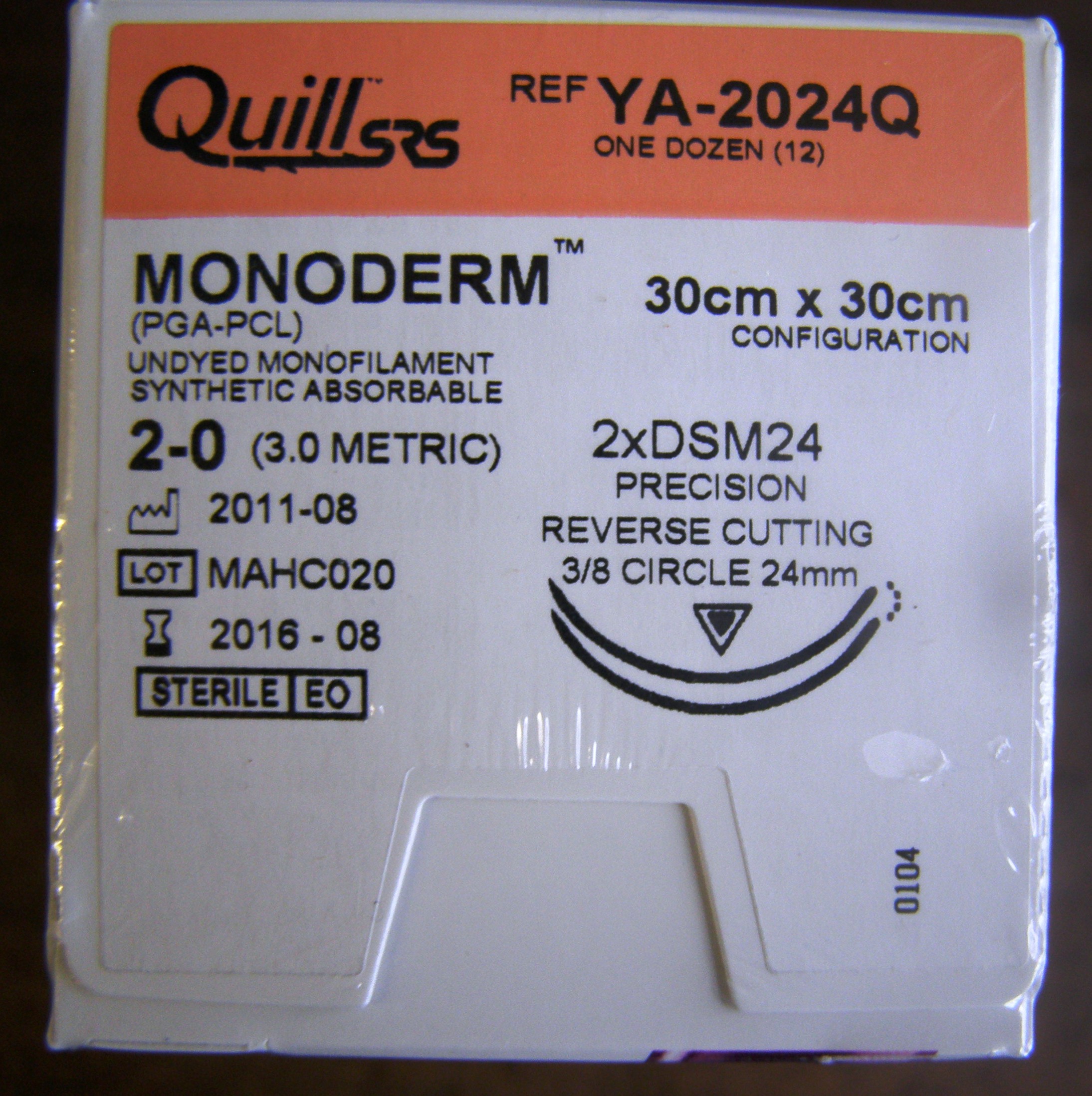medsurplusonline -2-0 Monoderm Barbed Suture