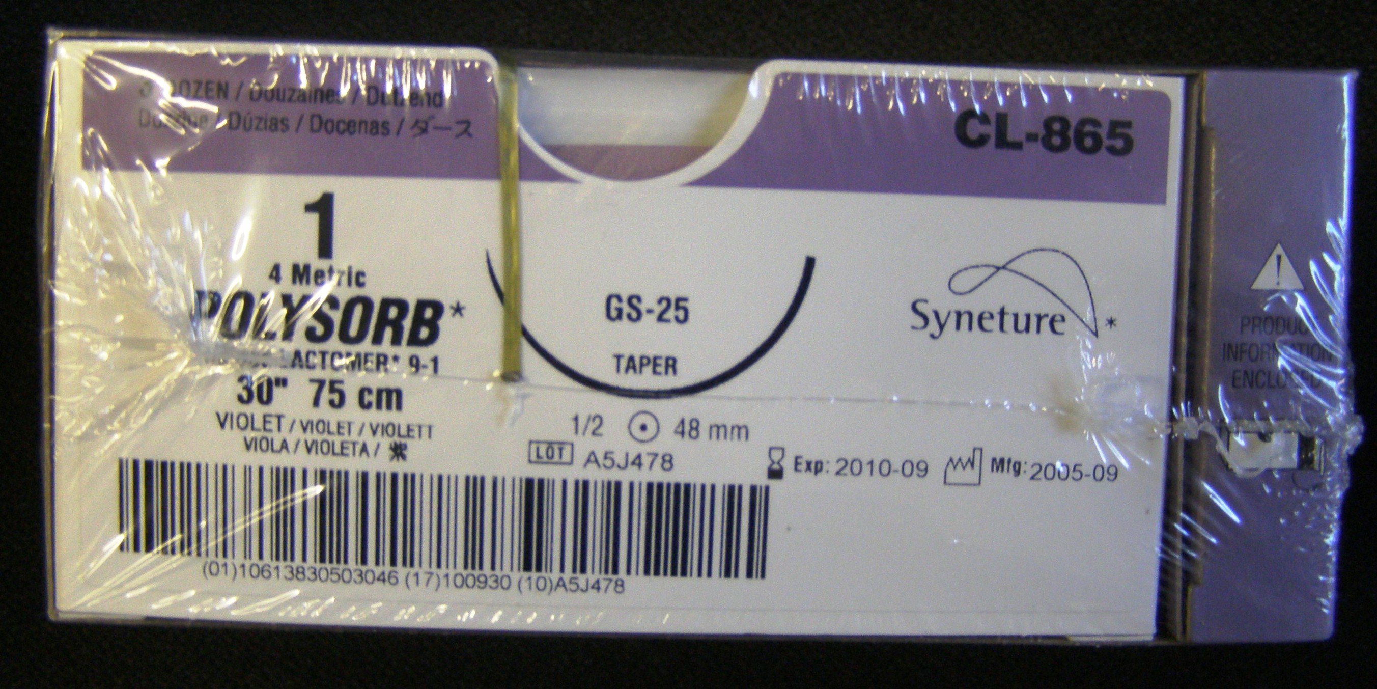 medsurplusonline -1 Polysorb* GS-25 Taper