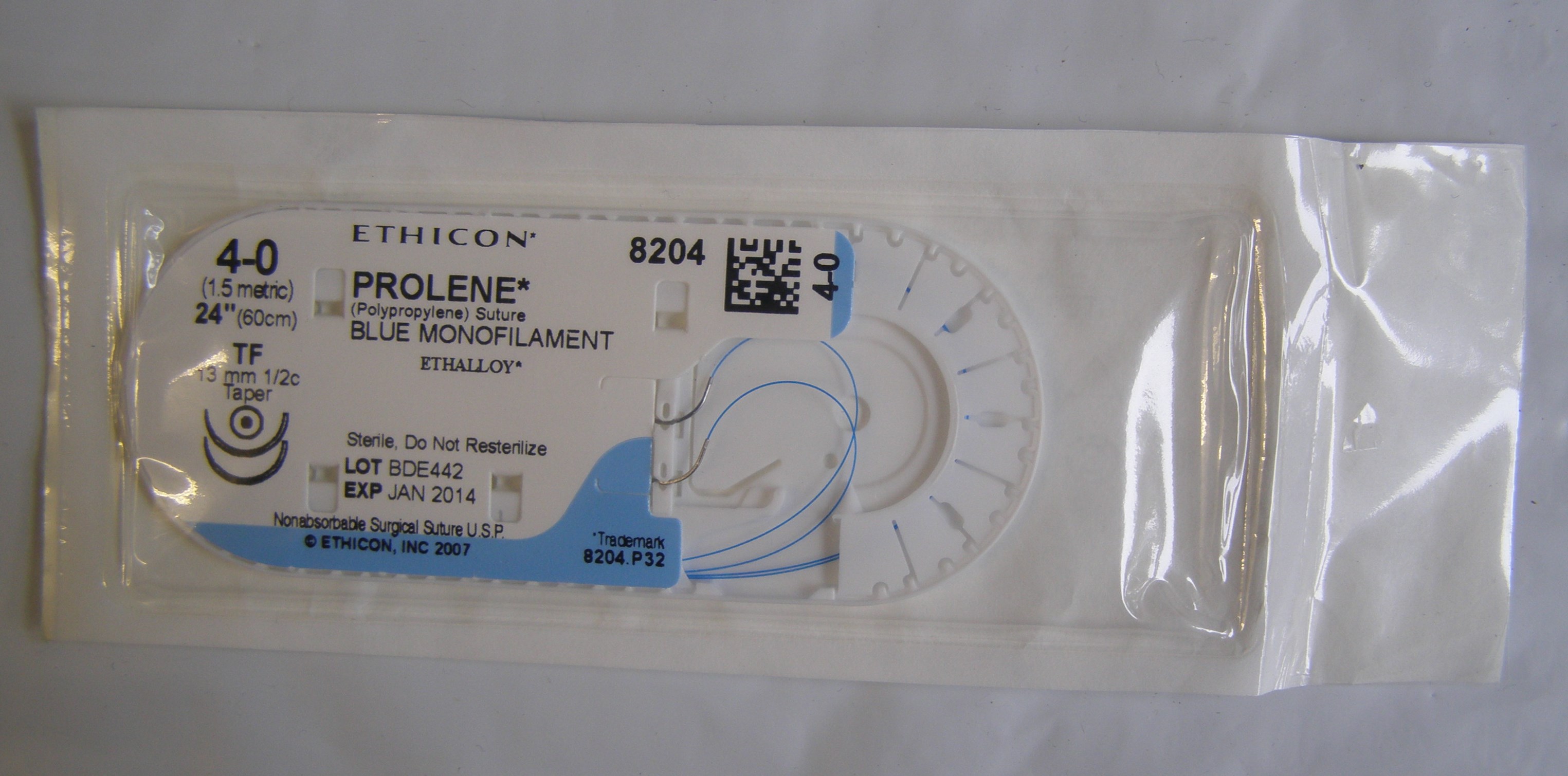 medsurplusonline -4-0 Prolene Taper TF 24 Lengths