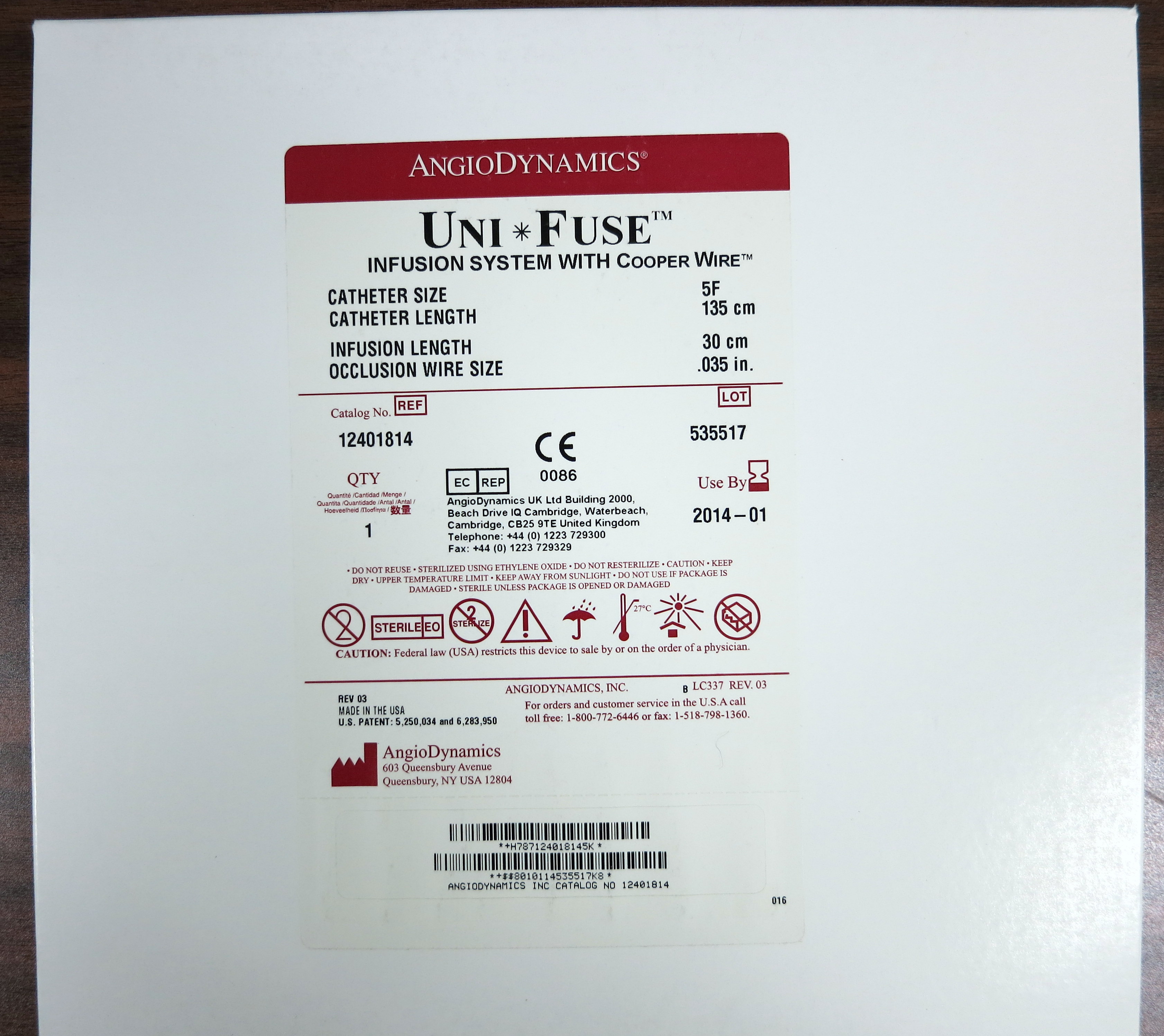 medsurplusonline -Uni*Fuse™ Infusion System With Cooper Wire