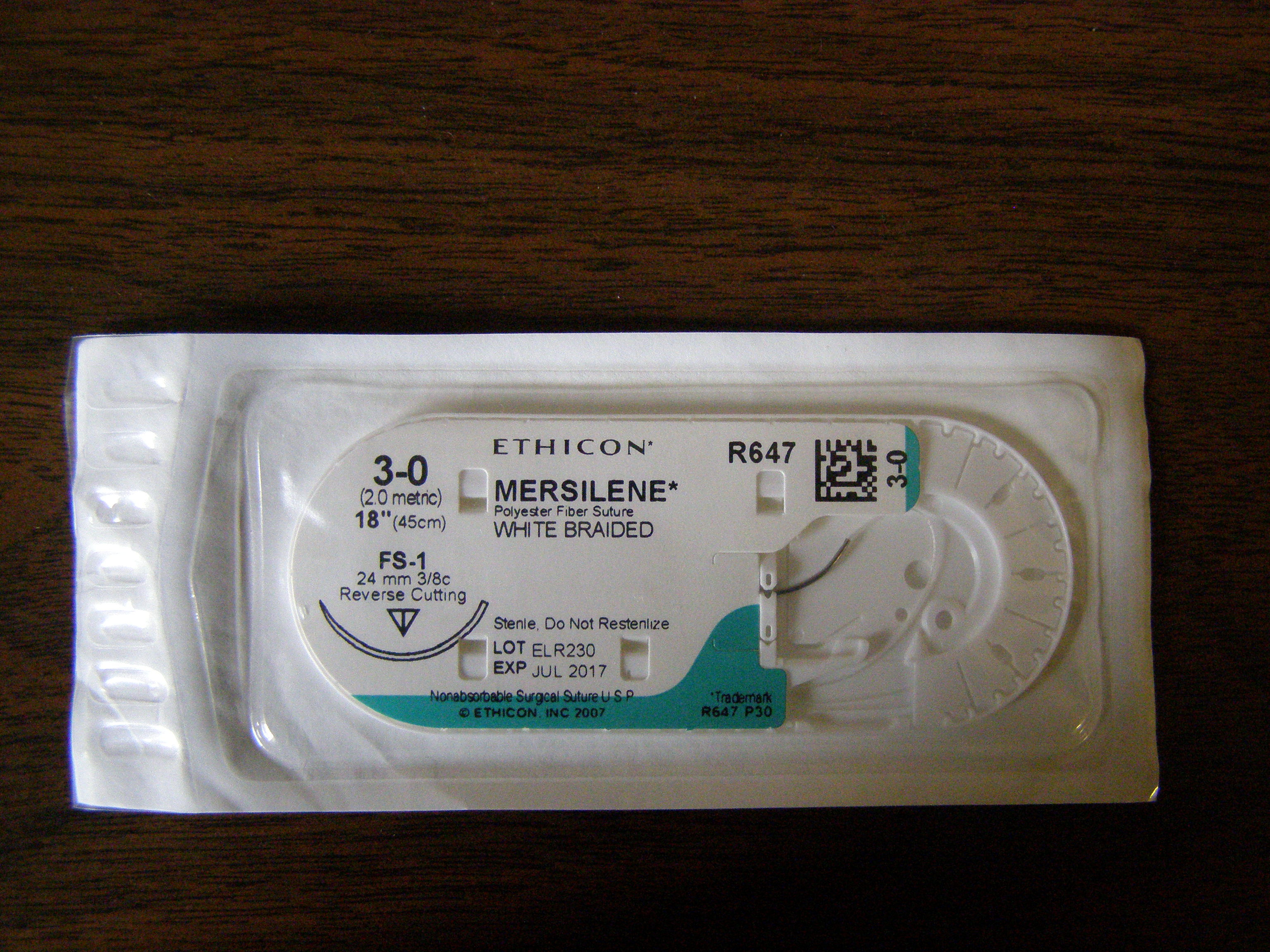 medsurplusonline -3-0 Mersilene Reverse Cutting FS-1 18