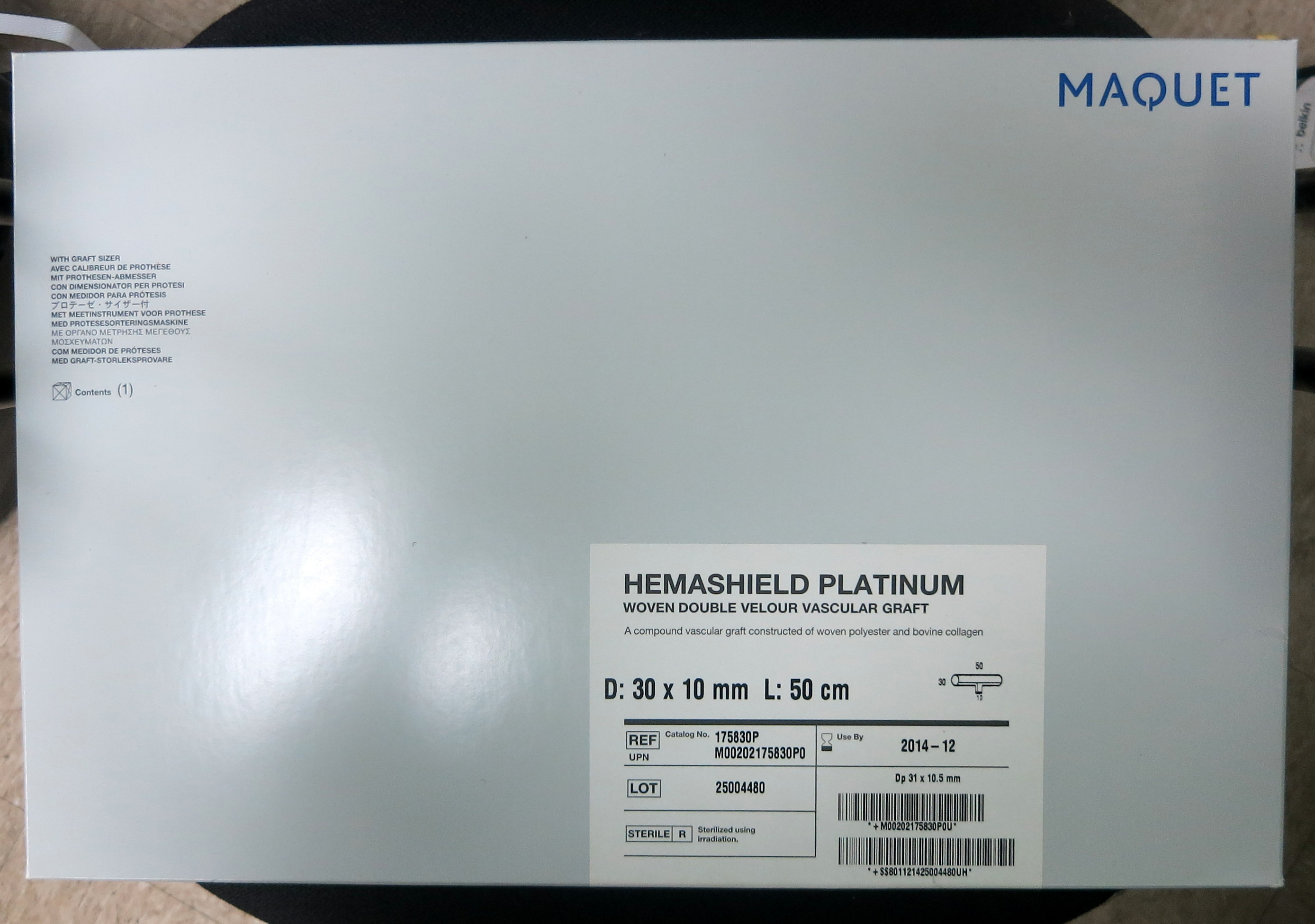 medsurplusonline -Hemashield Platinum Woven Double Velour Vascular Graft